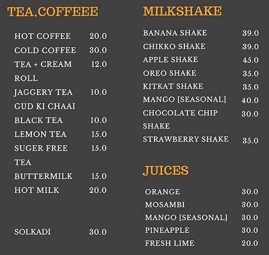 Menu of Bites And Juices, Mira Road, Mumbai