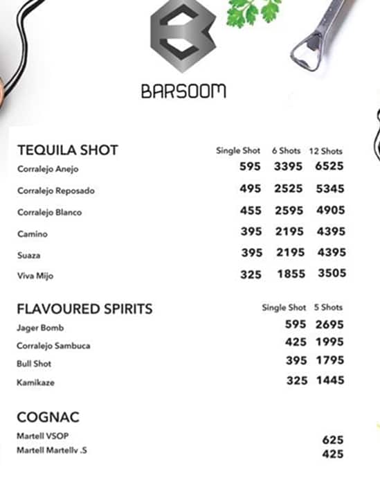 Menu at The Frat House, Delhi, 26