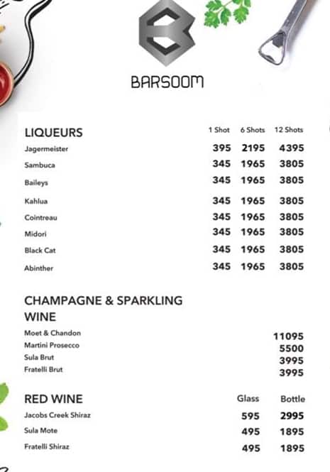Menu at The Frat House, Delhi, 26