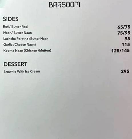 Menu at The Frat House, Delhi, 26