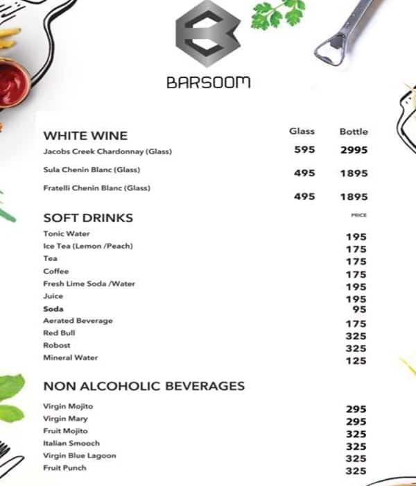 Menu at The Frat House, Delhi, 26