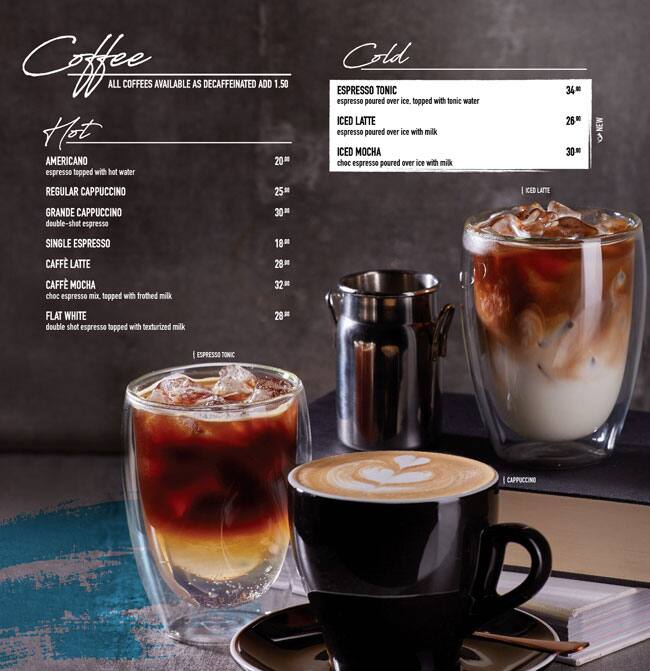 Menu at News Cafe Town Square, Roodepoort