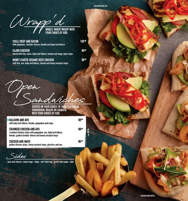 Menu at News Cafe Town Square, Roodepoort