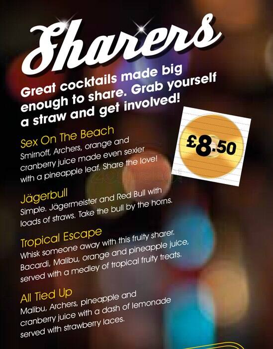 Menu at Reflex pub & bar, Birmingham