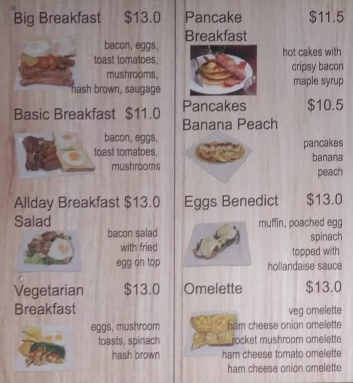 Menu at Kelly Cafe & Bakery, Hamilton