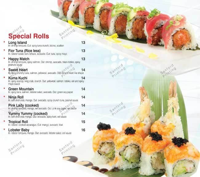 Menu at Taka Asian Fusion restaurant, Merrick