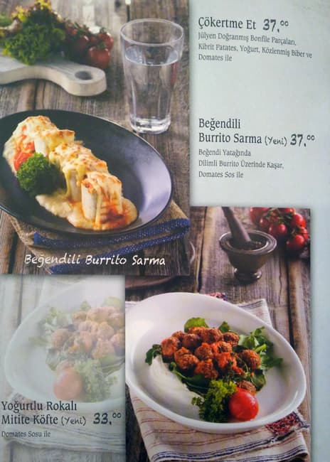 Menu at Görgülü Pastanesi, Istanbul, Acibadem Caddesi