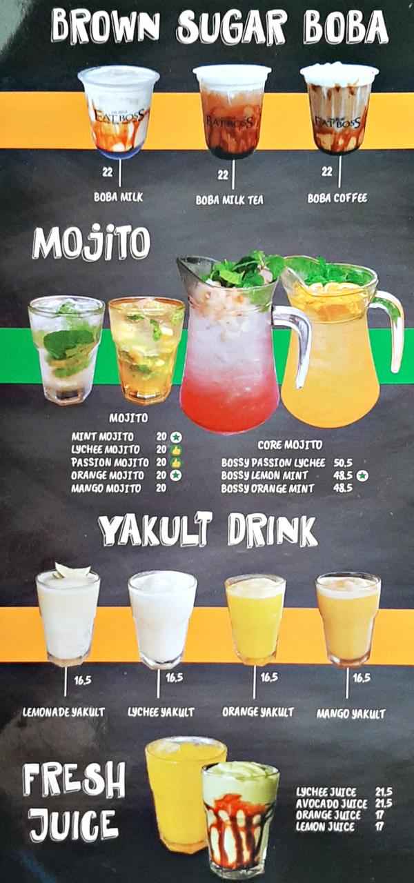 Menu at Eat Boss cafe, Bandung, Jl. Ciumbuleuit no. 108