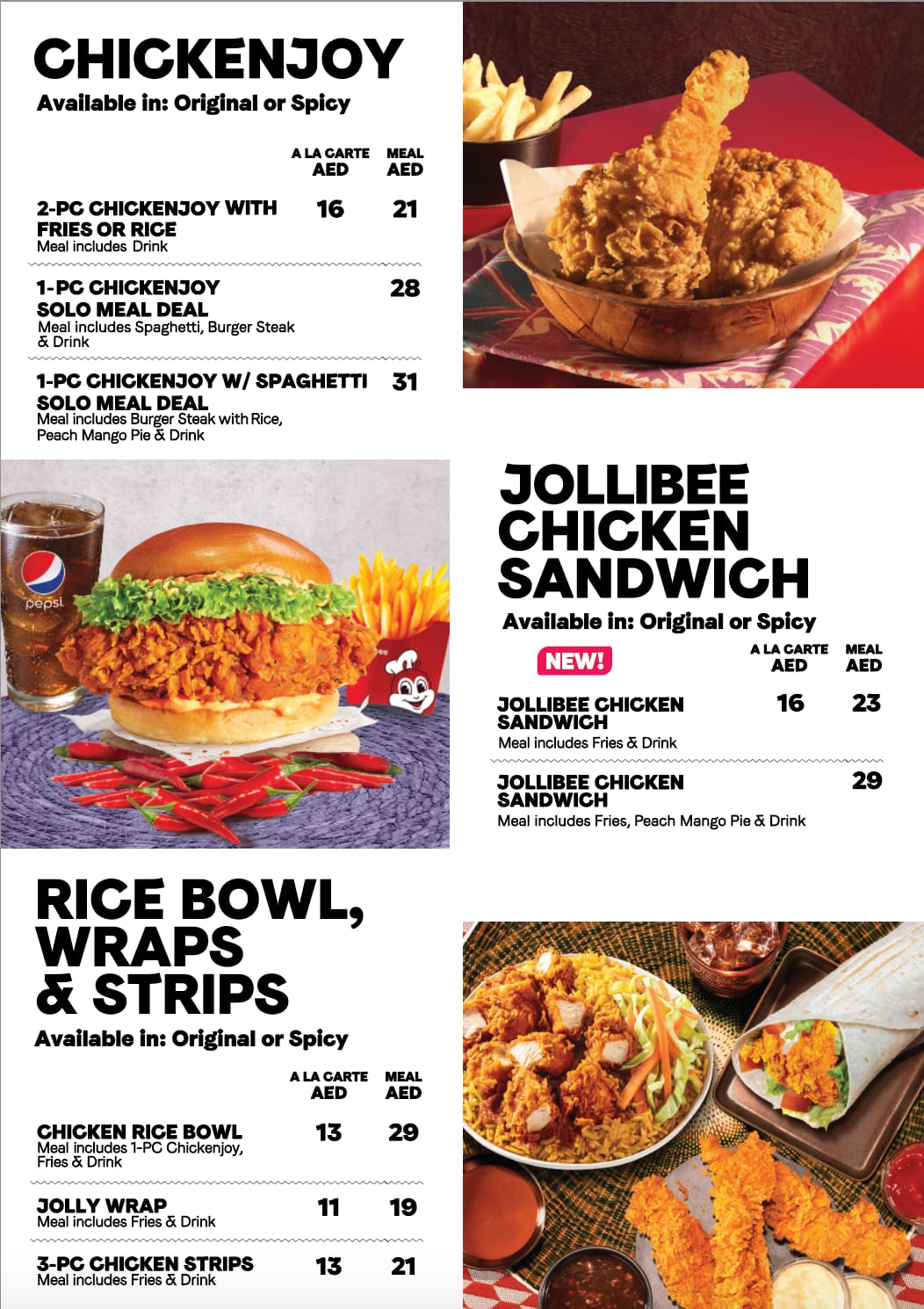 Menu of Jollibee - City Centre Ajman, Al Jurf, Ajman