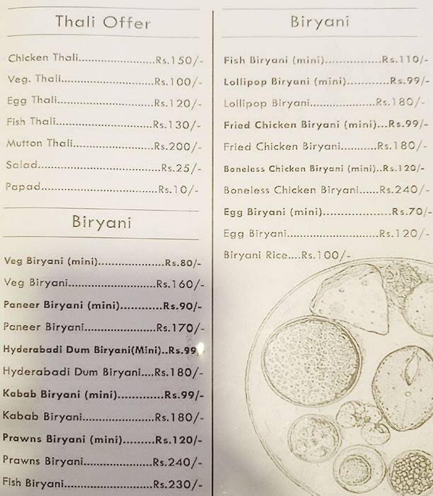 Menu of Oasis A Taste Of Paradise, Marathahalli, Bangalore