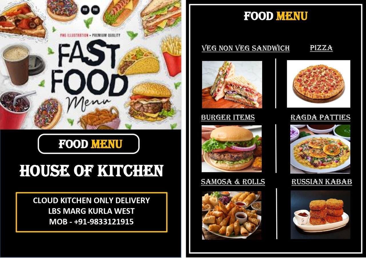 Menu of House Of Kitchen, Bandra Kurla Complex, Mumbai