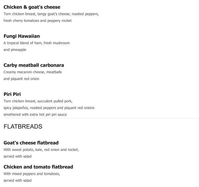 Menu at Freeman Arms pub & bar, Ashford