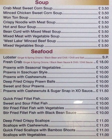 Menu at New Loon Fung Restaurant, London, 1/F-4/F