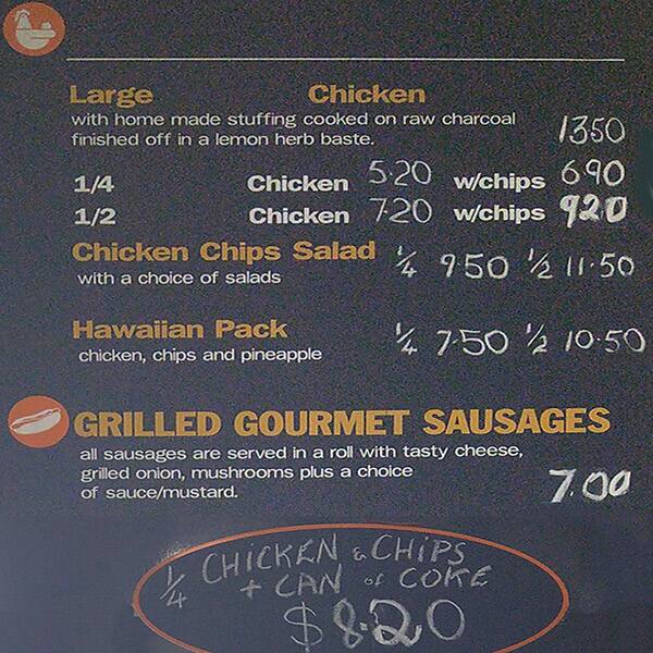 Menu at Braybrook Lunchroom cafe, Braybrook, 282 Ballarat Road