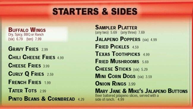 Menu at Ed Walker's Drive-In & Restaurant, Fort Smith