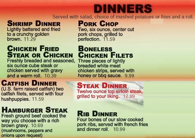 Menu at Ed Walker's Drive-In & Restaurant, Fort Smith