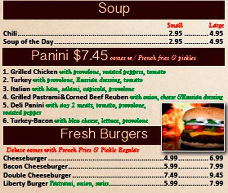Menu at Liberty Pizza pizzeria, Jamesville, E Seneca Turnpike