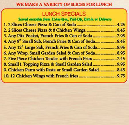 Menu at Liberty Pizza pizzeria, Jamesville, E Seneca Turnpike