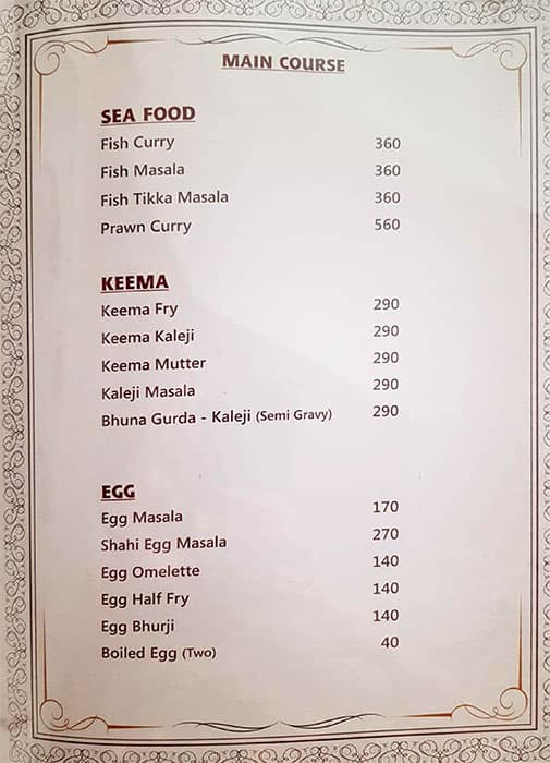Menu at Hotel Gulshan Plaza, Nagpur