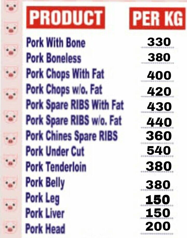 Menu of Royal Pork Hotel, HSR, Bangalore