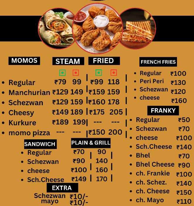 Menu of 2 In 1 Momos Spot, Marol, Mumbai
