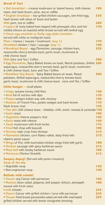 Afraa Deli Menu, Menu for Afraa Deli, Chinar Park, Kolkata - Zomato