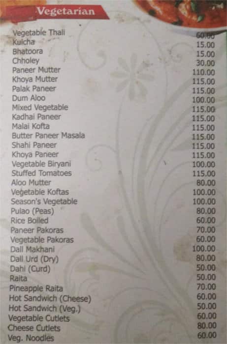 Menu at Nest Restaurant, Agra, 15/350