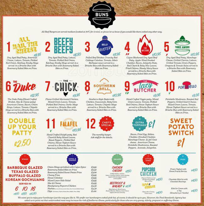 Menu at Dukes Head pub & bar, London, 112 Wood Street