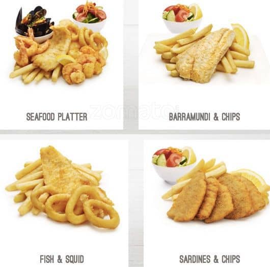 Menu at Kailis Fishmarket Cafe, Fremantle