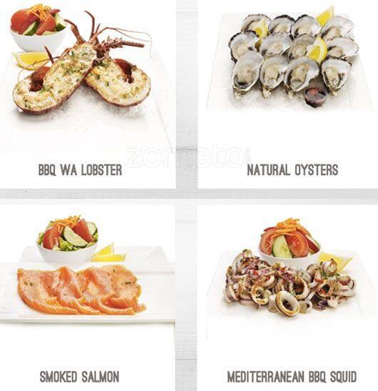 Menu at Kailis Fishmarket Cafe, Fremantle