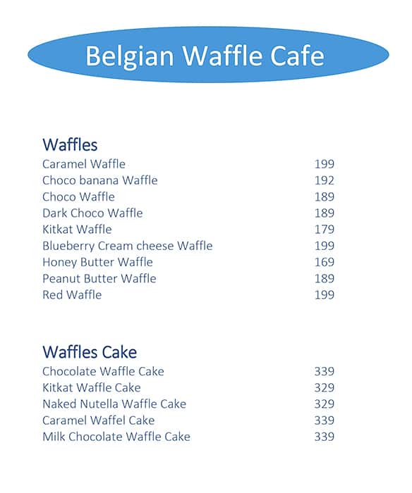 Menu of Ths Belgian Waffles, Airoli, Navi Mumbai