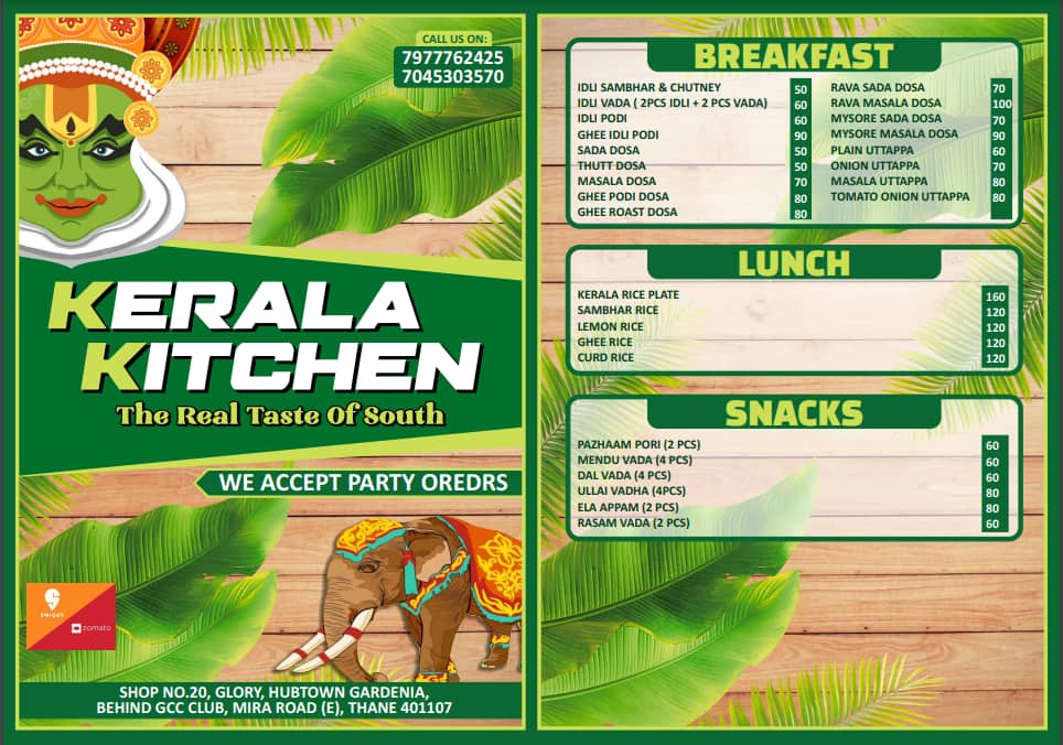 Menu of Kerala Kitchen, Mira Road, Mumbai