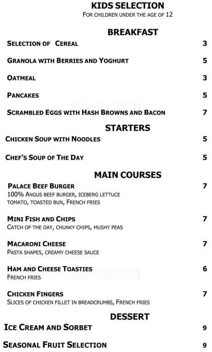 Menu at Executive Lounge pub & bar, London, 22-28 Broadway