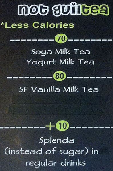 Menu at The Tea Bar, Quezon City