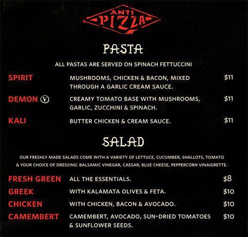 Menu at Hell Pizza pizzeria, Clayfield