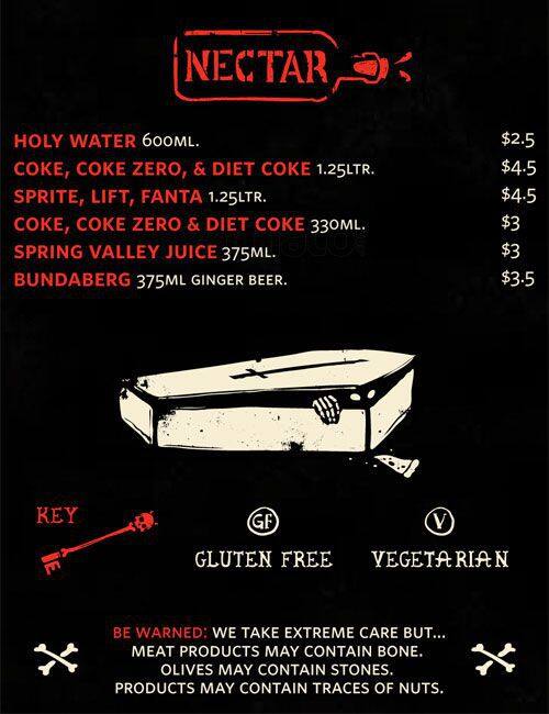 Menu at Hell Pizza pizzeria, Clayfield
