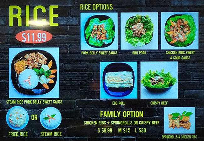 Menu at Hoi An restaurant, Melbourne