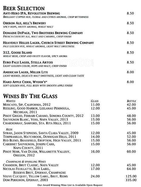 The 95th Floor Menu | Viewfloor.co