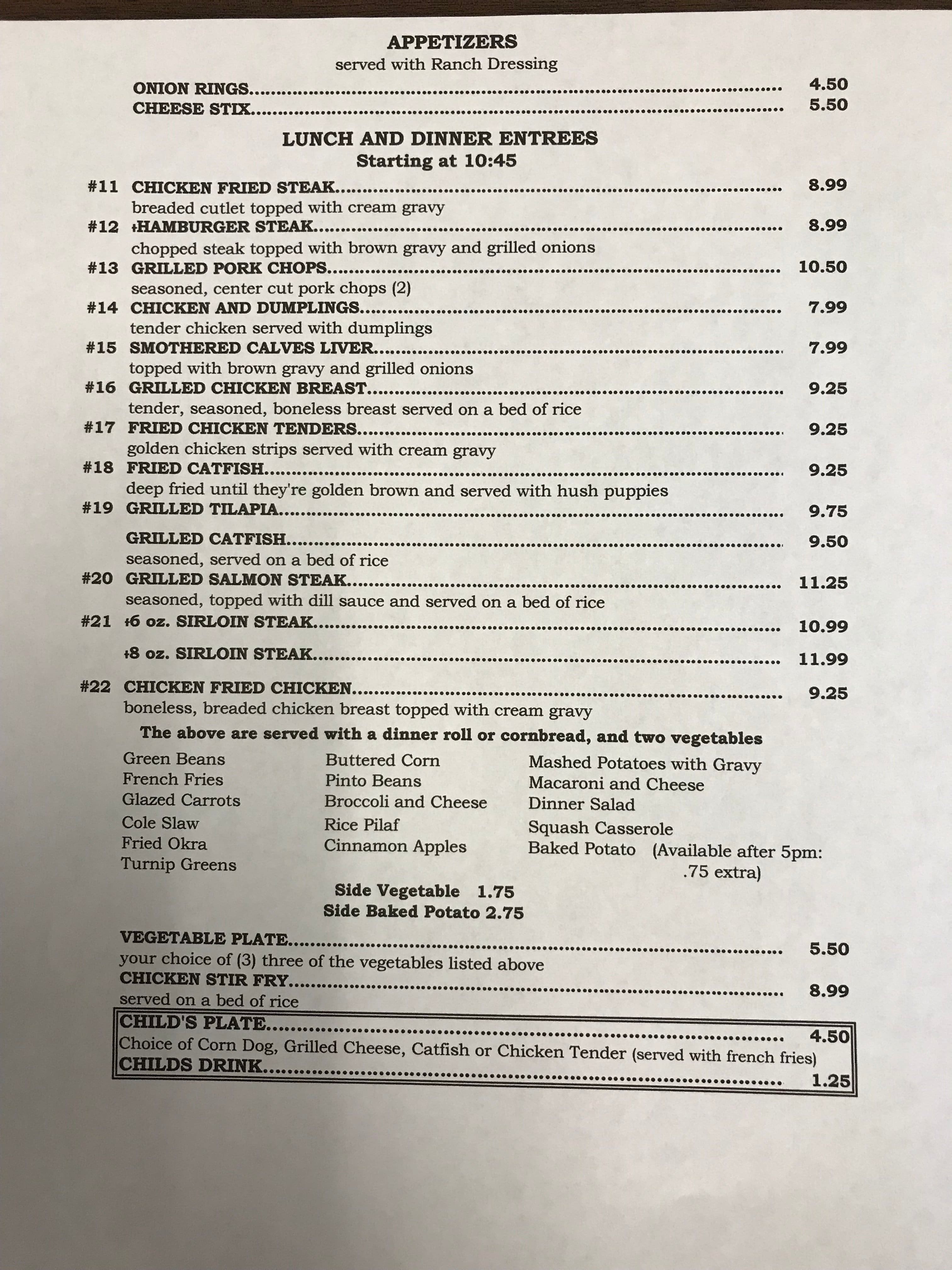 Menu at West Side Cafe, Fort Worth