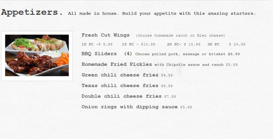 Menu at The Cube BBQ, Albuquerque, Central Ave SE