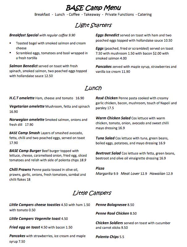 Base Camp Kids Menu, Menu for Base Camp Kids, Nunawading, Melbourne ...