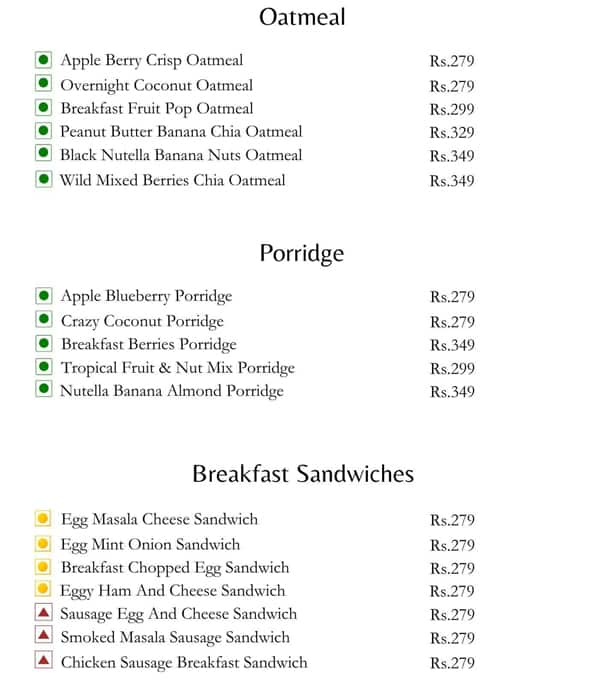 Menu of Caterspoint, DLF Phase 5, Gurgaon