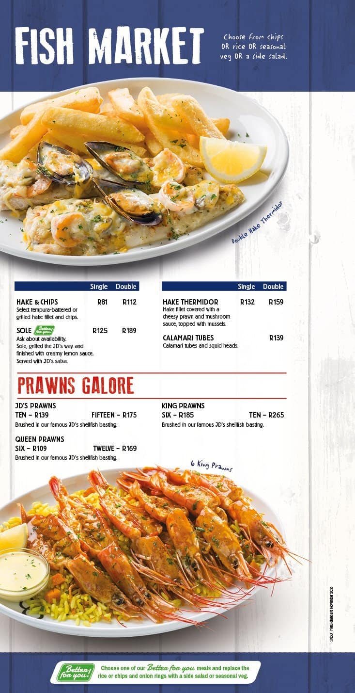 Menu at John Dory's East Point restaurant, Boksburg, Shop L01