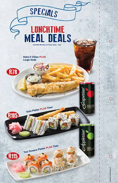 Speisekarte von John Dory's Randfontein, Südafrika