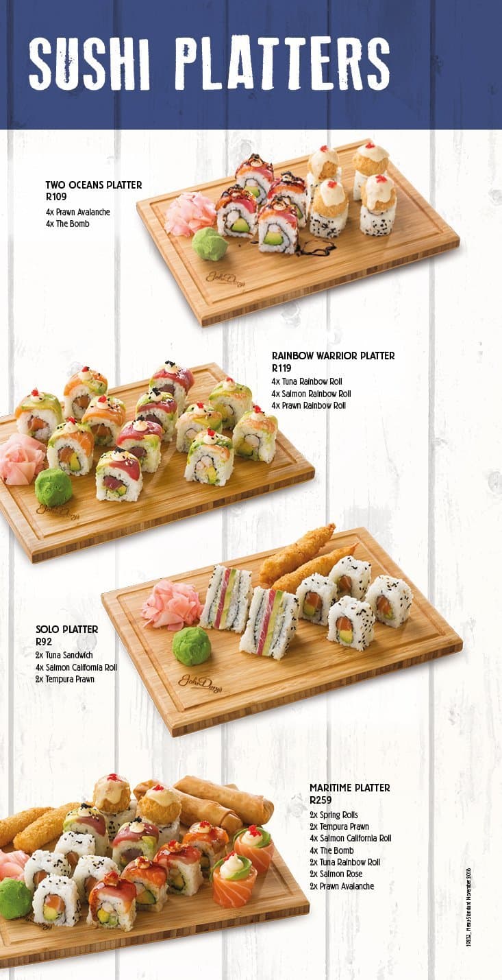 Menu at John Dory's East Point restaurant, Boksburg, Shop L01