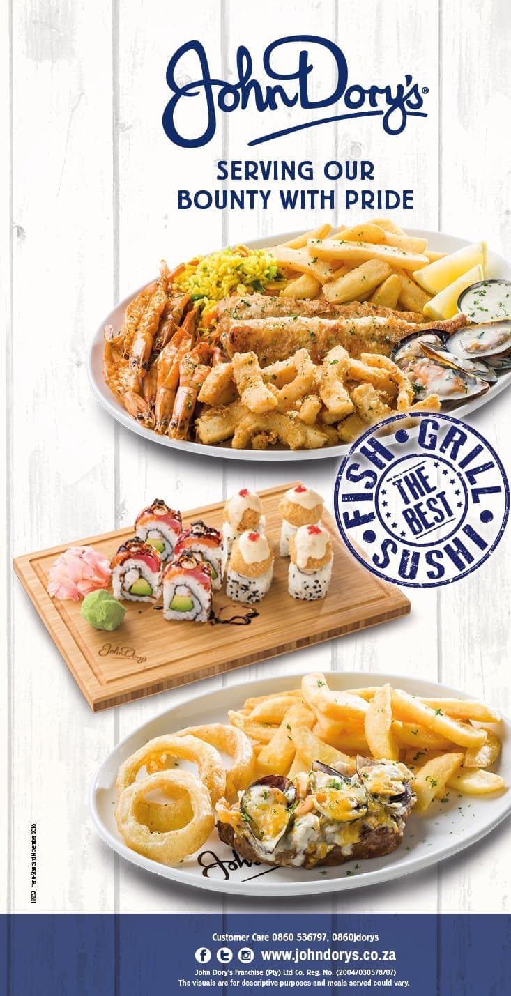 Menu at John Dory's East Point restaurant, Boksburg, Shop L01