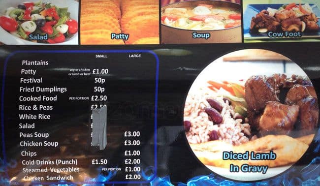 Menu at Kool runnings Foods restaurant, Manchester, 532 Stockport Rd