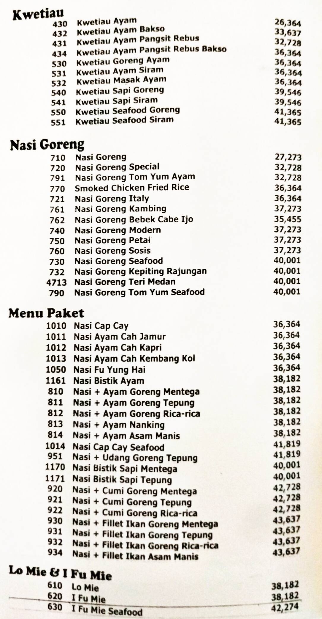 Menu At Solaria Pejaten Mall Indonesia Restaurant South Jakarta