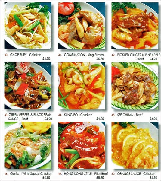 Menu at Panda House restaurant, Glasgow, 665 Pollokshaws Rd