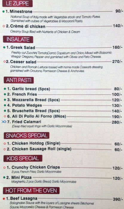 Menu at Favourite Pizza, Ernakulam, G 290